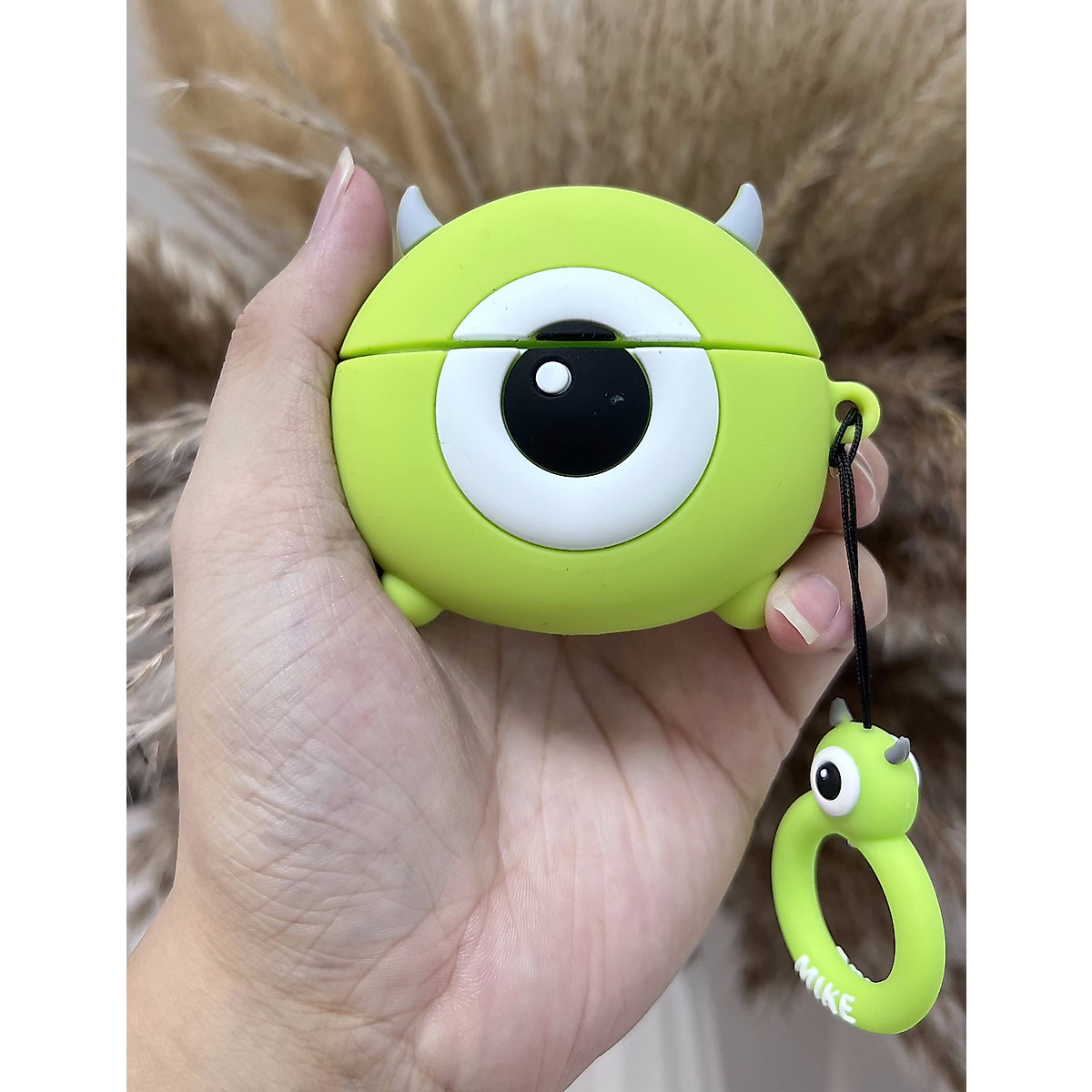 Monster Design Case for Apple AirPods Pro Case Cartoon Cover Silicone Shockproof 3D Cute Kawaii Protective Case Anti-Fall Headphone Case for Airpod Pro Case (Airpods Pro, Green Monster)