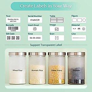 Label Maker Machine, D11 Portable Bluetooth Printer for Labeling, Home, Office, Organization, Mini Label Maker Machine with Tape, Multiple Templates Available for Phone, Handheld Labeler, Green
