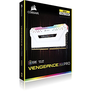 Corsair Vengeance RGB Pro DDR4 3600MHz C18 LED Desktop Memory - White 32GB (4x8GB) (Pack of 4)
