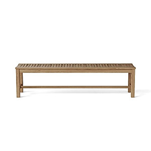 Anderson Teak BH-471B Casablanca 4-Seater Teak Backless Bench, Brown