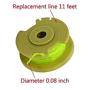 AC80RL3 Replacement Spool Line Compatible with 18v, 24v, 40v Cordless Trimmers,Weed Eater String Autofeed Replacement Spools Line (8Spool,2Cap)