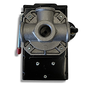 New Heavy Duty Pressure Switch for Air Compressor 25 amp 95-125 Four Port Connection w/unloader & on/off lever - free shipping