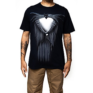 Disney Nightmare Before Christmas Jack Skellington Costume Suit T-shirt (Small, Stained Glass)