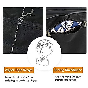 NettyPro Patio Cushion Storage Bags Water-Resistant Extra Large Bag for Outdoor Furniture Christmas Tree Storage Bag 9 Ft, 65 x 20 x 28 Inch, Black