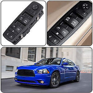 Obaee Front Left Window Switch 68231805AA Compatible with 2011-2012 Chrysler 300, 2015-2017 Chrysler 200, 2011-2014 Dodge Charger, 2016 Ram 1500 2500 3500 4500 5500 4-Door Replace 68139805AB