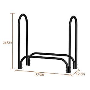 Fire Beauty Firewood Rack Log Holder,Log Storage Holder,Storage Rack,Firewood Stacker for Fireplace Indoor Outdoor(Middle)