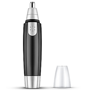 WOOTONG Painless Ear and Nose Hair Trimmer, Electric Nose Hair Shaver, Portable Facial Hair Clippers for Men and Women, Battery-Operated