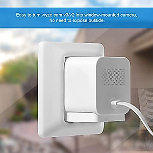 LANMU Window Mount Compatible with Wyze Cam V3/V2, Screwless Mount, Strong Adhesive Mounting Bracket, Suitable for Single Pane Glass