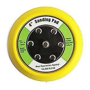 4 Inch Hook and Loop Backing Plates 5/16"-24 Threads for DA Air Random Orbital Car Polisher Sanding Polishing