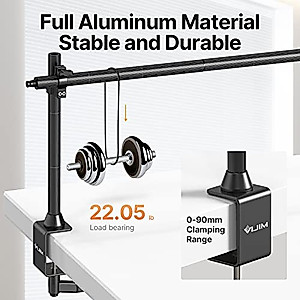 JUSMO LS15 Desk Overhead Camera Mount Rig Top-Down Shots, Professional Aluminum Tabletop Multi-Device Mount Platform for Product Photography/Video Making/Picture Taking/Live Stream and More