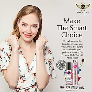 CA Perfume Duo Impression of Bright Crystal Absolu For Women Eau de Parfum Refillable Atomizer Sprayer + Fragrance Body Oil Long Lasting Sample Travel Size Roll-On Bottle 0.27 Fl Oz+0.33 Fl Oz