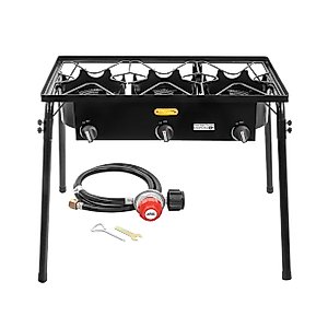 Concord Triple Burner Outdoor Propane Stove Cooker w/Regulator, 3 Burner Stove Brewing Supply