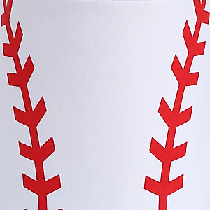 E-FirstFeeling Baseball Basket Easter Baskets Canvas Easter Eggs Hunt Baskets Halloween Basket Trick or Treat Basket Candy Bucket Tote for Halloween Easter (Baseball)