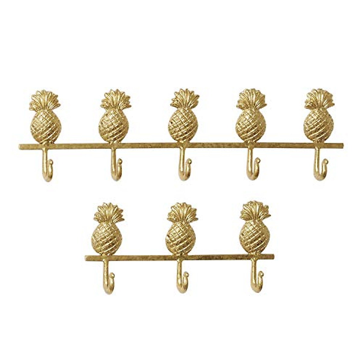 Deco 79 Rack Wall Hook, S/2 13", 23" W, Gold