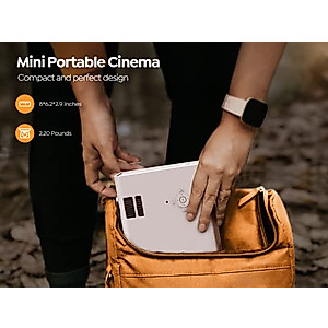 YABER 2023 Upgrade Projector with 5G WiFi and Bluetooth 5.1, 9000L 1080P Support 4K Video Projector, Mini Portable Outdoor Projector with Tripod and Carrying Bag, Compatible with HDMI, VGA, TV Stick