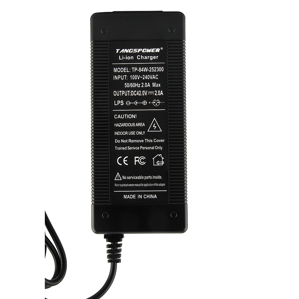 42V Charger for 36V Lithium Battery Output 2A Input 100-240 VAC 36V 10S Battery Pack (XLR 3-Pin)