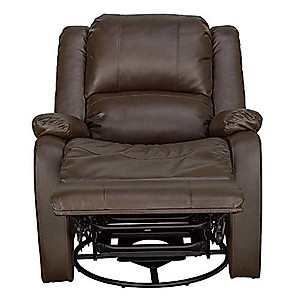 RecPro Set of 2 Charles Collection | 30" Swivel Glider RV Recliner | RV Living Room (Slideout) Chair | RV Furniture | Glider Chair | Chestnut