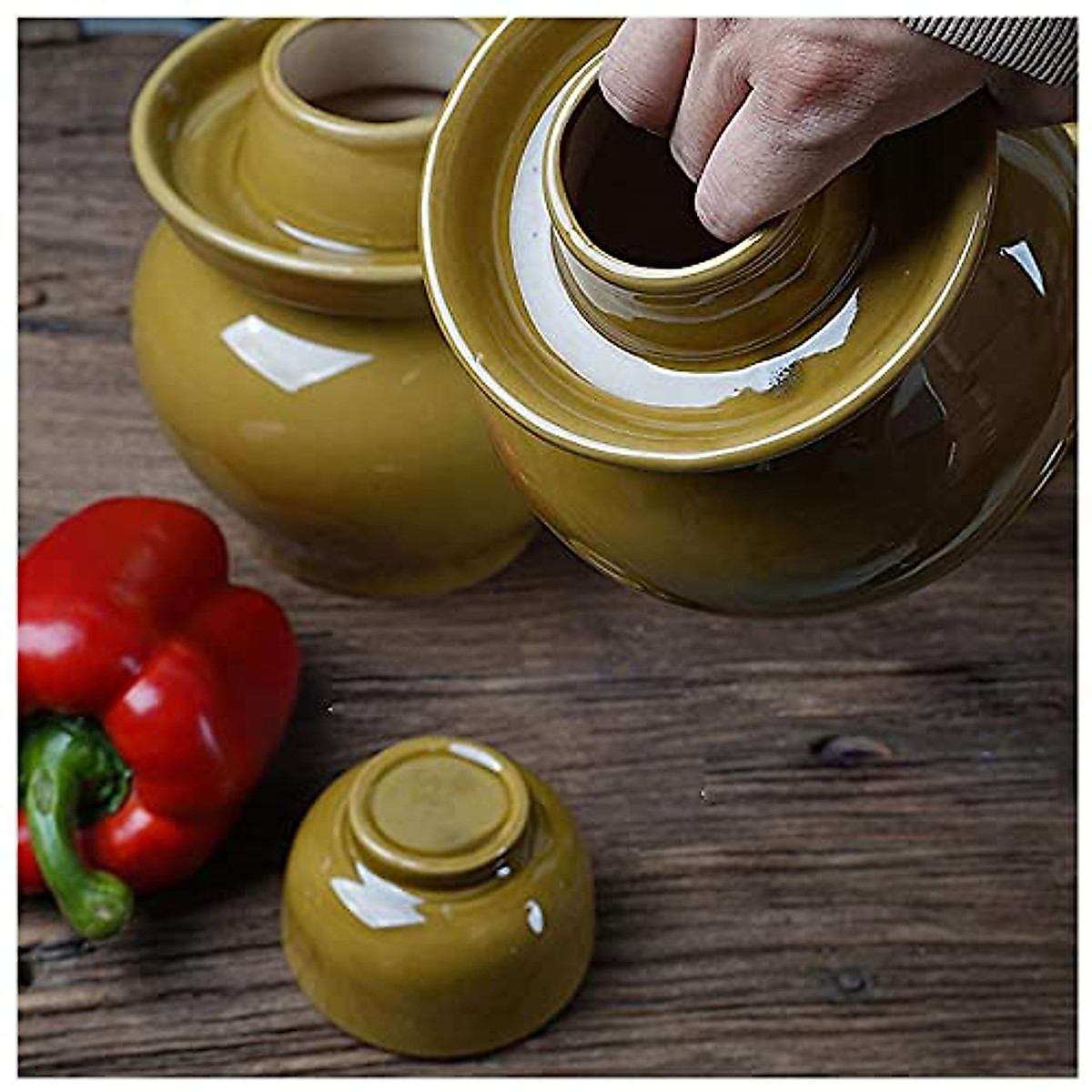 Home pickles, ceramic cans, ceramic storage containers, used in catering or food storage, pickles-1KG