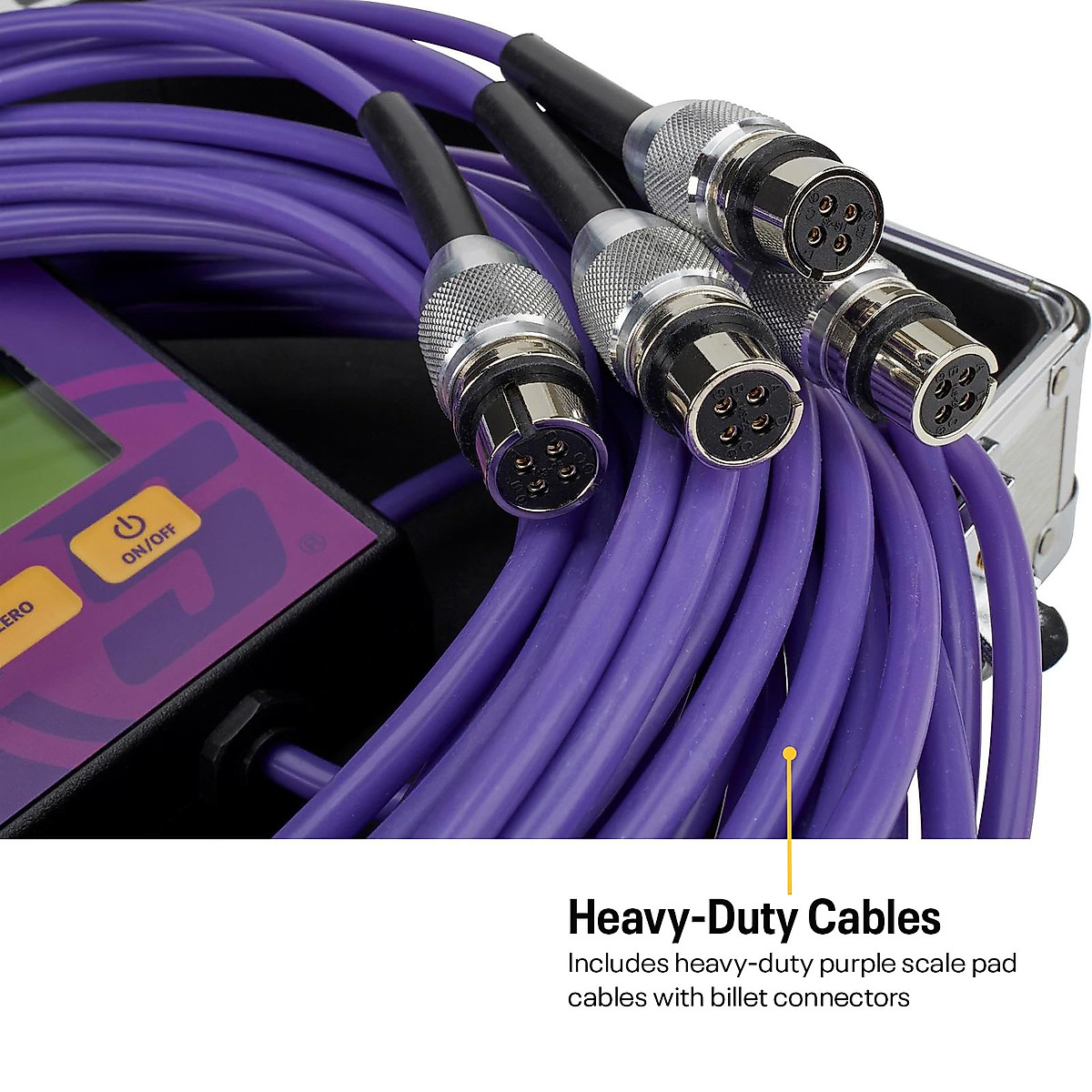 1 Weigh Electronic Race Car Scale System: 6,000 LB Capacity, Corner Weight, Cross Weight & LR Bite, 15x15 Inch Pads, LCD Display, Portable Case, Racing Computer Wheel Scale