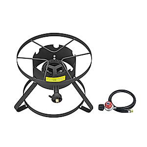 CONCORD Prairie Burner. 16" Single Banjo Jr Outdoor Burner with Stand. Great Stove for Home Brewing, Turkey Frying, Seafood Boils, Etc