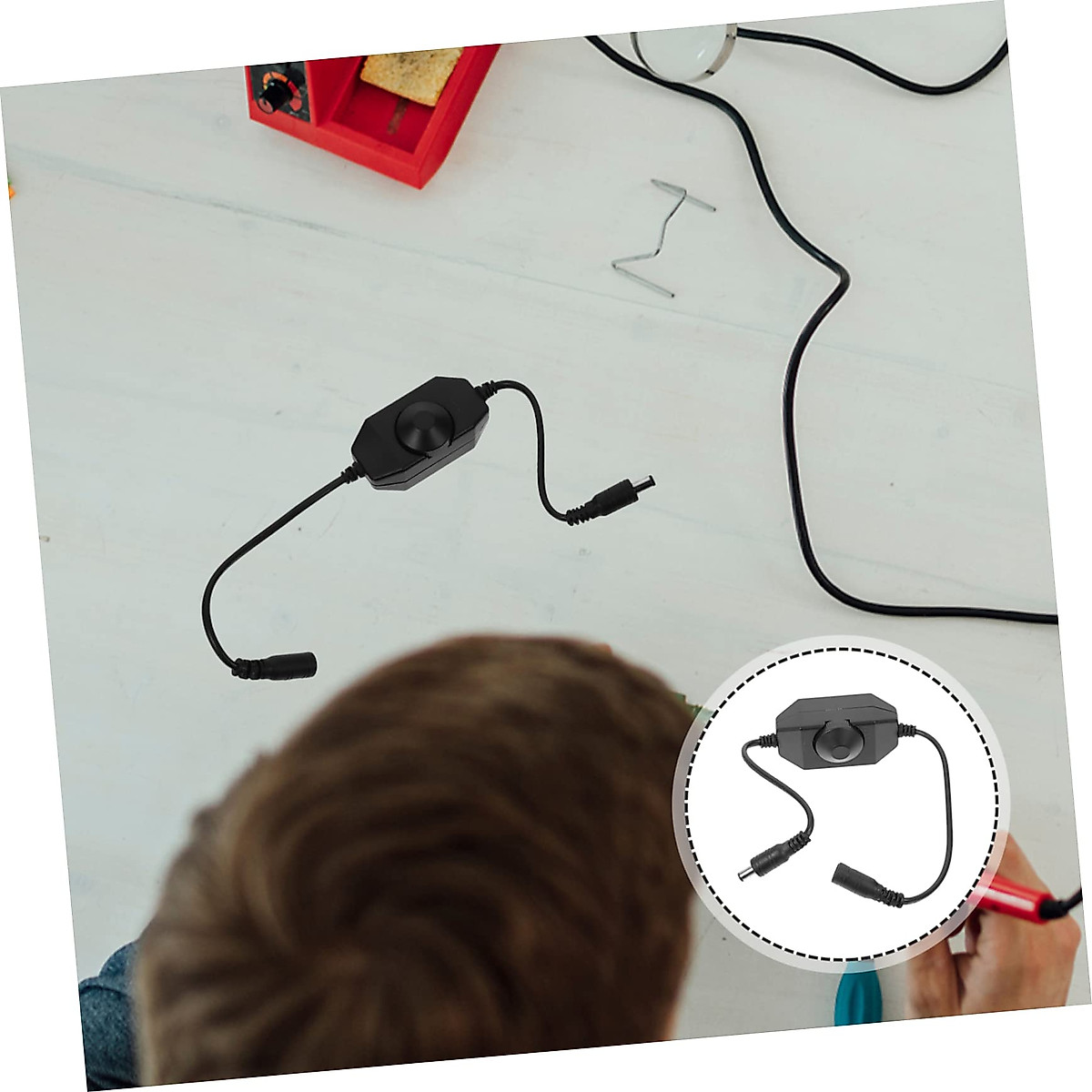 Light Modulator Outdoor Timer for Lights Single Color Led Controller Lighting & Ceiling Fans Mini Dimmer Plug Led Light Rotary Lamp to Rotate Light Bulb Appendix Plastic