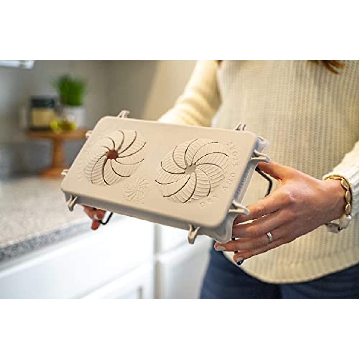 EZ Bottle Dry and Store - Cleaner Safer Counter Free Baby Bottle Drying Rack. No Tools Required Installs in Minutes Without Damaging Cabinets–3 Rack Design–2 Spiral Drying Racks 1 Slotted Drying Rack