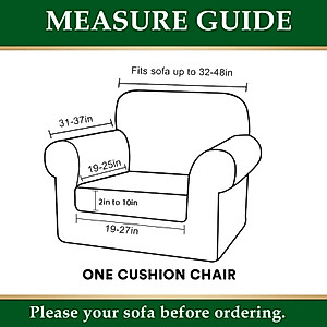 CRFATOP 2 Piece Chair Covers Stretch Sofa Covers Couch Slipcovers Washable Armchair Sofa Couch Slipcover Furniture Protector with Elastic Bottom for Living Room, S, A13