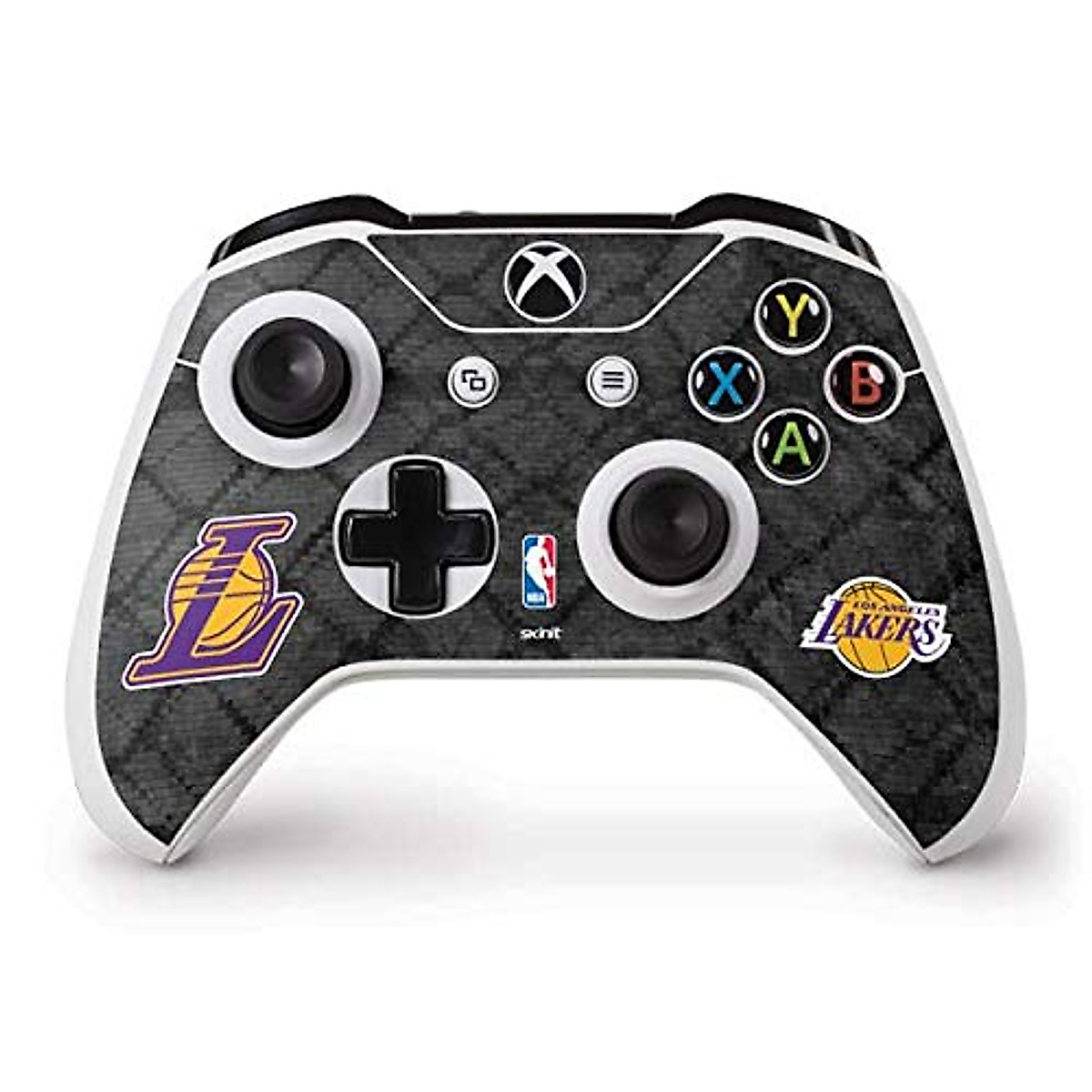 Skinit Decal Gaming Skin Compatible with Xbox One S Controller - Officially Licensed NBA Los Angeles Lakers Dark Rust Design