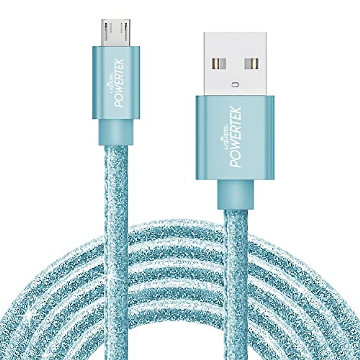Micro USB Cable Android Charger, 6ft Fast Charging USB 2.0 A to Micro B Cable, Compatible with Samsung Galaxy S7 S6 Edge PS4 Xbox (Light Blue)