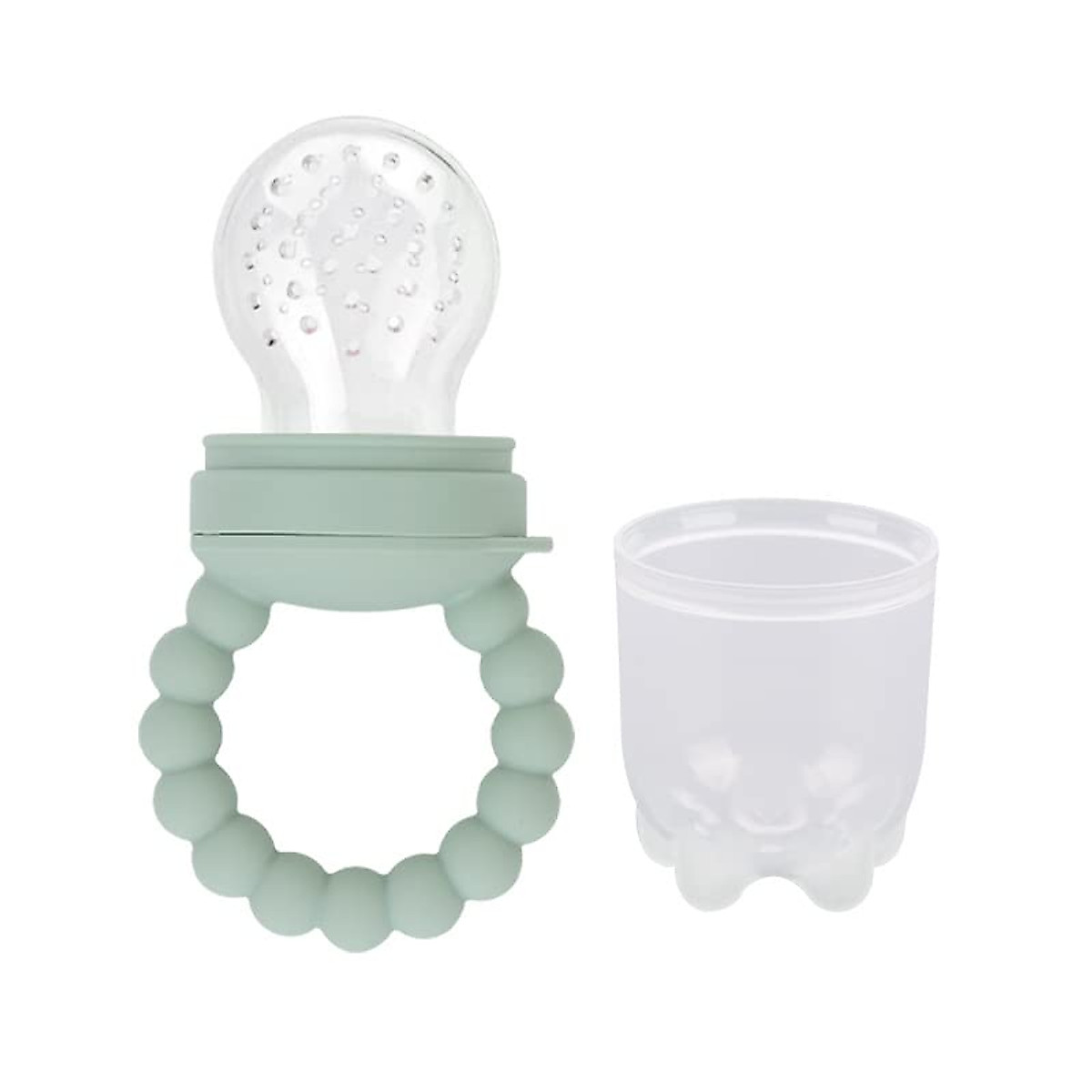 Baby Fruit Food Feeder Pacifier Teether for Babies 4 M+,Milk Frozen Set,2in1 Teether Toy Made of Soft Silicone,Feeder for Infant Safely Self Feeding,BPA-Free