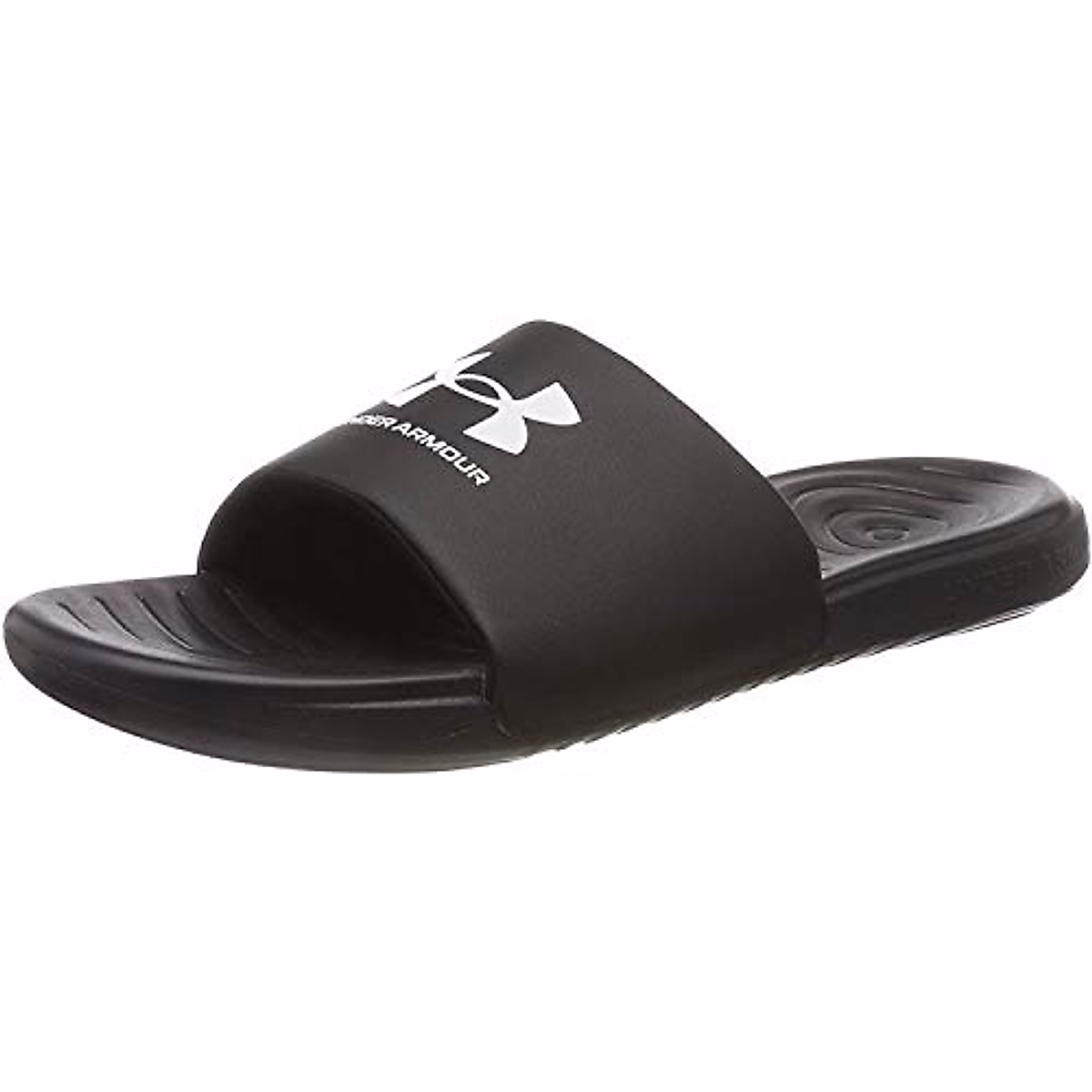 Under Armour Men's Ansa Fixed Strap Slide Sandal, Black (004)/Black, 11