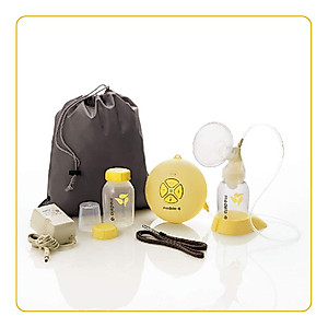 Medela, Swing, Single Electric Breast Pump, Compact and Lightweight Motor, 2-Phase Expression Technology, Convenient AC Adaptor or Battery Power, Single Pumping Kit, Easy to Use Vacuum Control