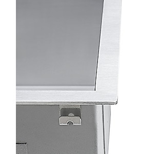 Ruvati 33-inch Drop-in Low Platform-Divide Zero Radius 60/40 Double Bowl 16 Gauge Topmount Kitchen Sink - RVH8059