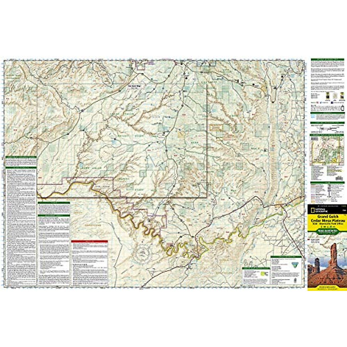 Grand Gulch, Cedar Mesa Plateau Map [BLM - Monticello Field Office] (National Geographic Trails Illustrated Map, 706)