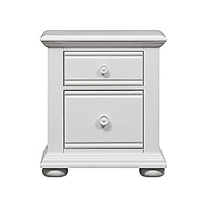 Liberty Furniture Industries Summer House 2-Drawer Night Stand, 24" x 17" x 27", Oyster White