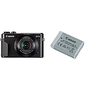 Canon PowerShot G7 X Mark II Digital Camera w/ 1 Inch Sensor and tilt LCD screen - Wi-Fi & NFC Enabled with Canon Battery Pack