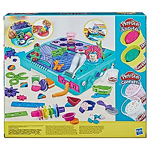 Play-Doh Set On The Go Imagine and Store Studio, with 30 Tools and 10 Cans of Modeling Compound, Travel Toys for 3 Year Old Girls and Boys and Up, Non-Toxic