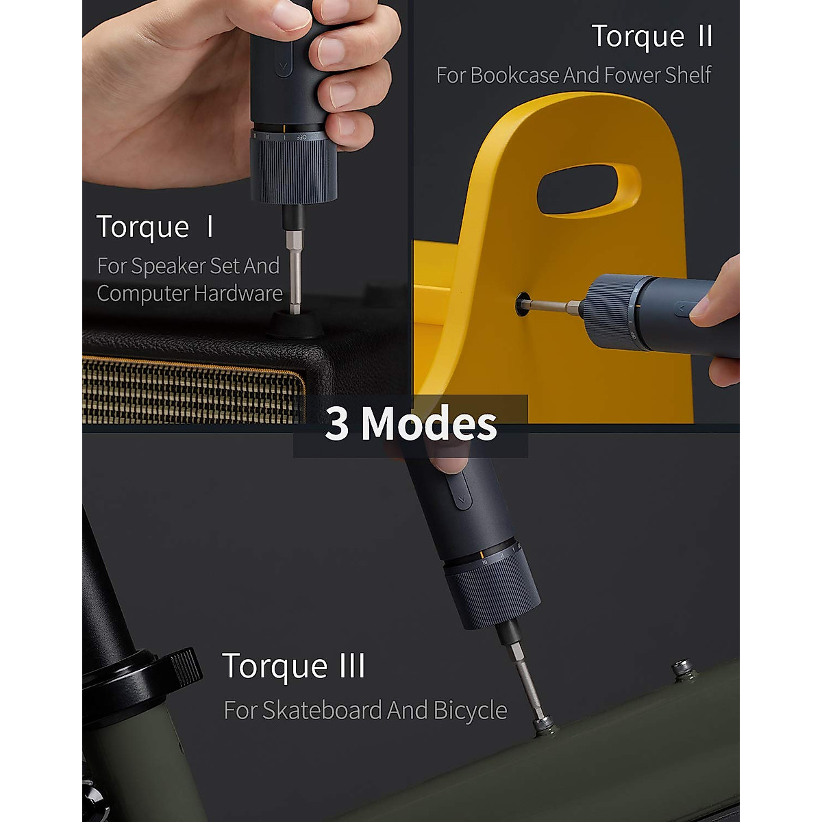 HOTO 12V Cordless Brushless Drill Tool Set with 3.6v Screwdriver Sets