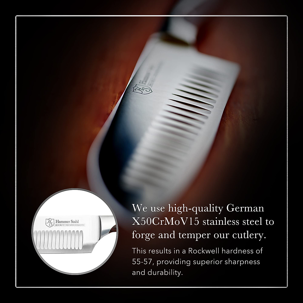 Hammer Stahl 4.5 Inch Japanese Style Santoku Knife High Carbon Stainless Steel Kitchen Knife | Razor Sharp Multipurpose Chopping Knife for Meat, Vegetable & Fruit with Ergonomic Handle & Gift Box