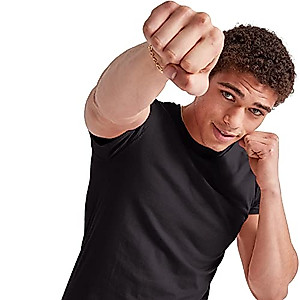 Hanes Originals Lightweight, Crewneck T-Shirts for Men, Tri-Blend Tee, Black