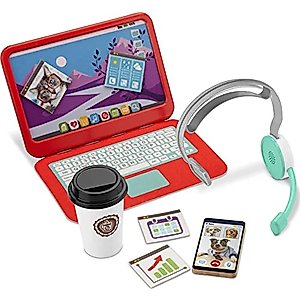 Fisher-Price My Home Office, pretend work station 8-piece play set for preschool kids ages 3 years and up, Includes 1 Toy