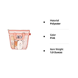 Mesh Travel Shower Caddy Tote Bag for Gym, Swim, Dorms, Bathrooms | 10"x10"x 2.5" | Pink