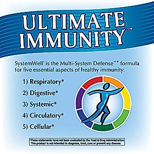 Nature's Way Systemwell Ultimate Immunity, Multi-System Support* with Vitamins C, A, & D, Zinc, and Selenium, 90 Tablets