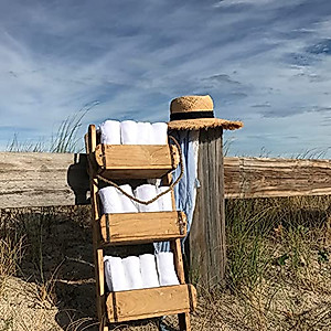 WHW Whole House Worlds Rustic Wall Hanging Shelves, 3 Brick Box Wall Rack, Recycled Wood, 5.5 Wide x 11.75 Long x 30 Inches Tall, 10.25 lbs