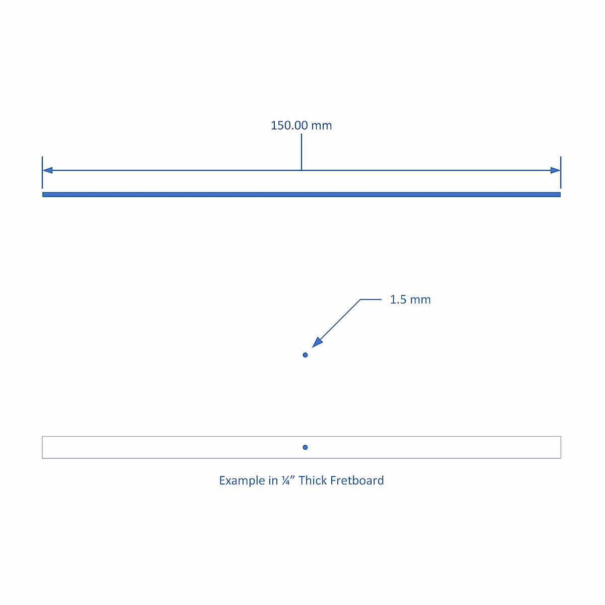 Guitar Side Dot Fret Marker Material – 10 Pack – 1.5 mm – Black - Includes 1.5 mm Drill for Installation