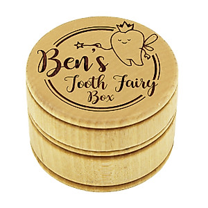 My Personal Memories Custom Personalized Wood Tooth Fairy Keepsake Box Holder for Boy or Girl - Monogrammed and Engraved