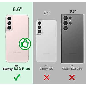 Silverback for Samsung Galaxy S22 Plus Case Clear with Ring Kickstand, Protective Soft TPU Shock -Absorbing Bumper Shockproof Phone Case for Galaxy S22 Plus -Clear
