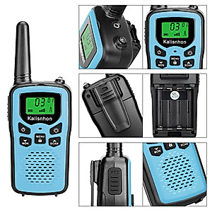 Walkie Talkies, Kalisnhon Walkie Talkies for Adults with Flashlight, walkie Talkie Long Range FRS 22 Channels VOX LCD Display Two Way radios for Cycling Camping Hiking(4 Colors Pack)