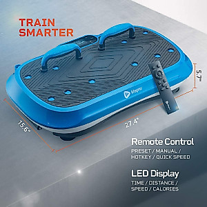 Lifepro Waver Press Vibration Plate Exercise Machine | Vibrating Platform for Whole Body Fitness, Lymphatic Drainage, Weight Loss, Power Push Ups, Pressotherapy | Max User Weight 330 lb