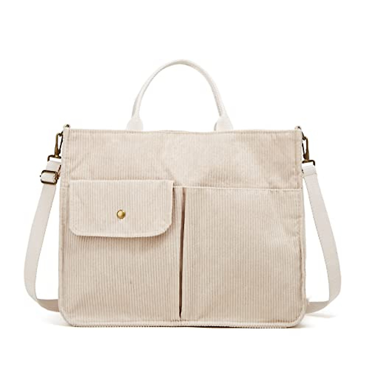 Corduroy Tote Bag for Women Casual Shoulder Handbags Large Hobo Crossbody Bag Large Travel Tote Handbag Purse Satchel Bag